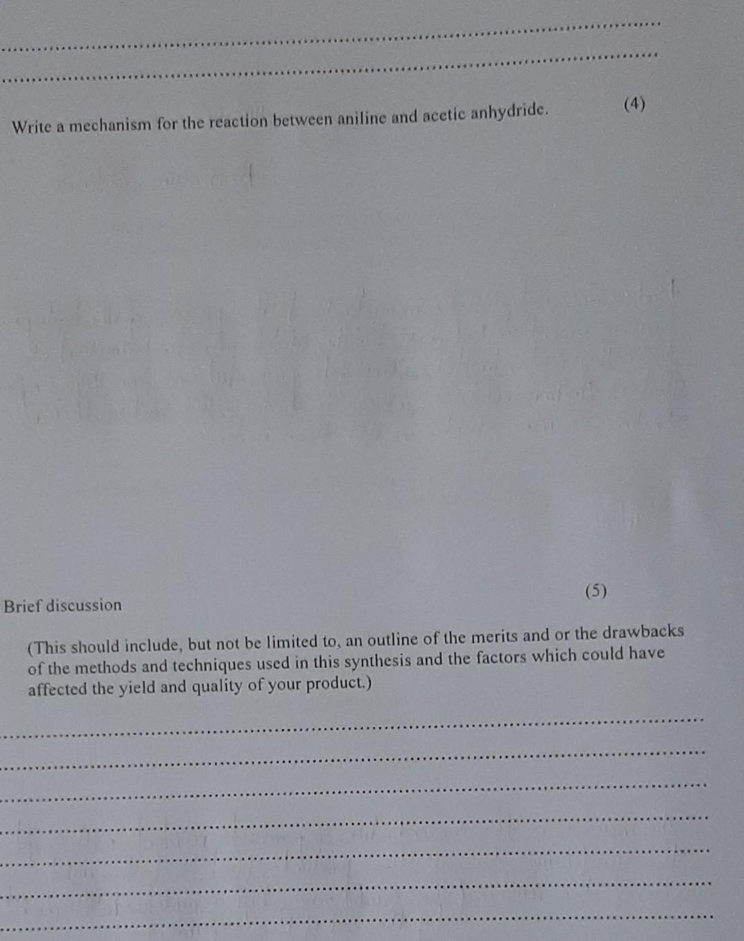 Solved Experiment 5 The Preparation of Acetanilide from | Chegg.com