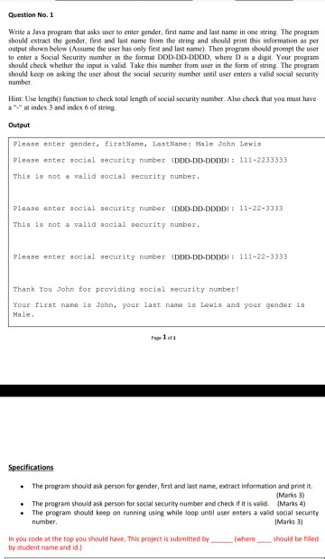 Solved Question No 1 Write A Java Program That Asks User To 3951