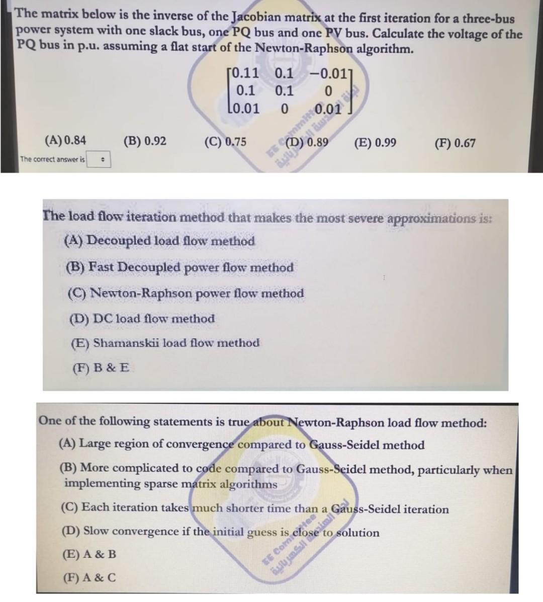 Solved The matrix below is the inverse of the Jacobian | Chegg.com