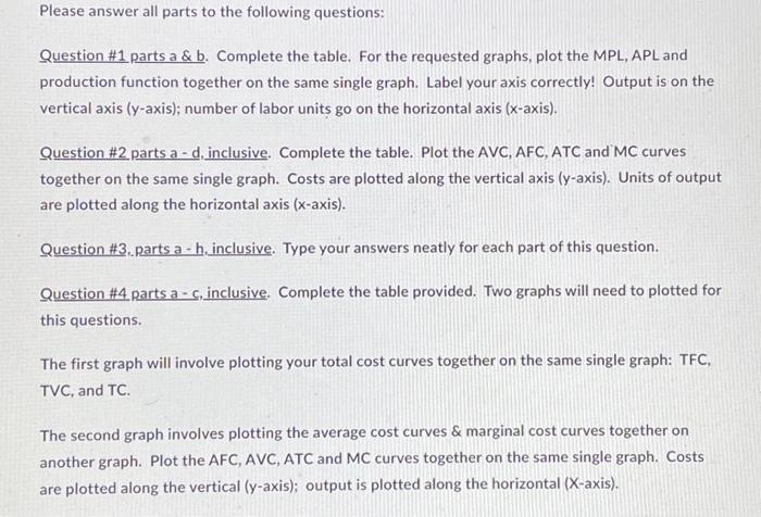 Please answer all parts to the following questions: | Chegg.com