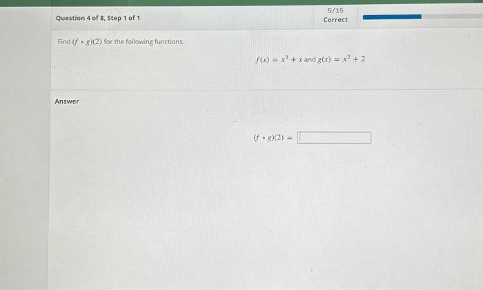 Solved Find (f⋅g)(2) for the following functions. f(x)=x3+x | Chegg.com
