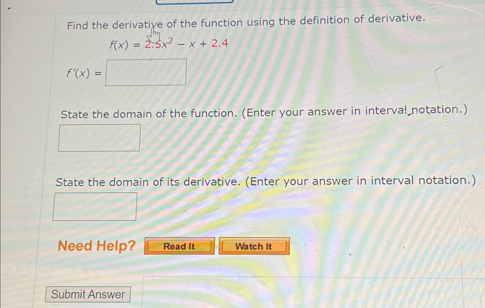 Solved Find the derivative of the function using the | Chegg.com