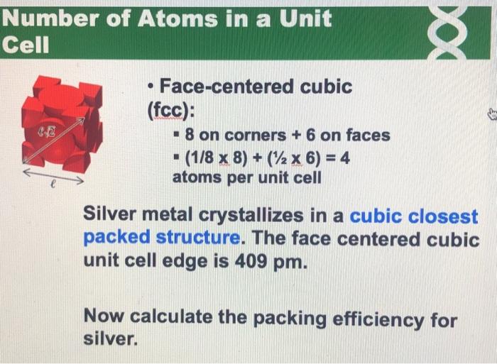 Solved Number of Atoms in a Unit Cell bod • Face-centered | Chegg.com