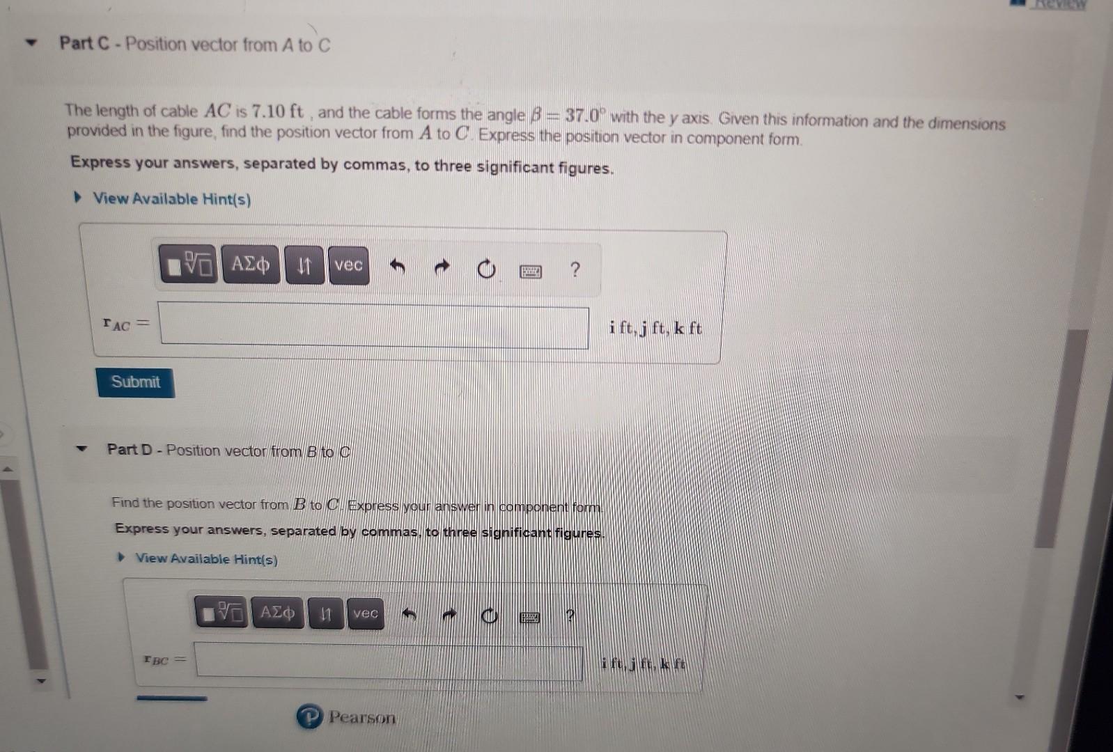 Solved Learning Goal: To find a position vector between two | Chegg.com