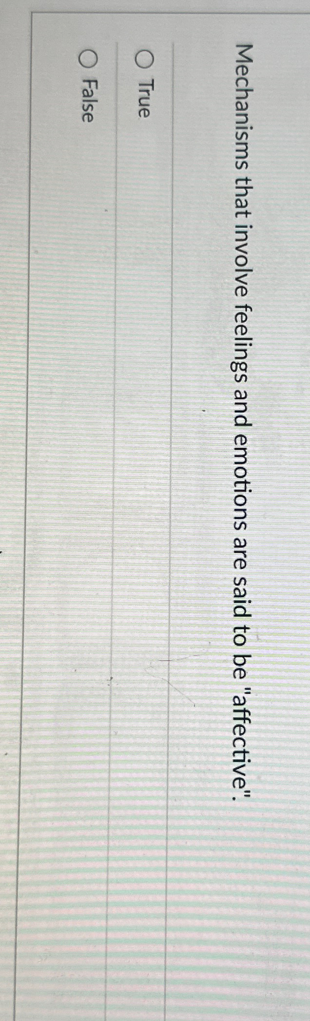Solved Mechanisms that involve feelings and emotions are | Chegg.com