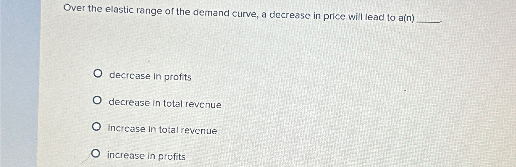 Solved Over the elastic range of the demand curve, a | Chegg.com