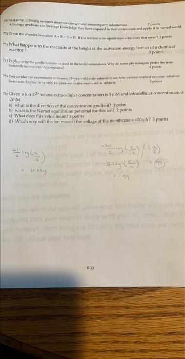 7x) What happens to the reactants at the height of | Chegg.com