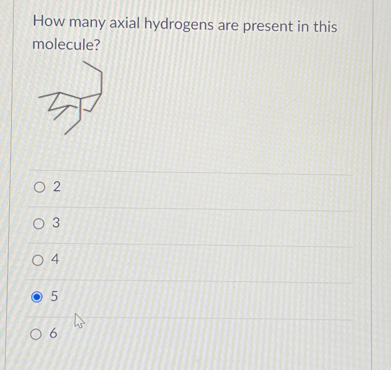 Solved How many axial hydrogens are present in this | Chegg.com Solved How many axial hydrogens are present in this | Chegg.com