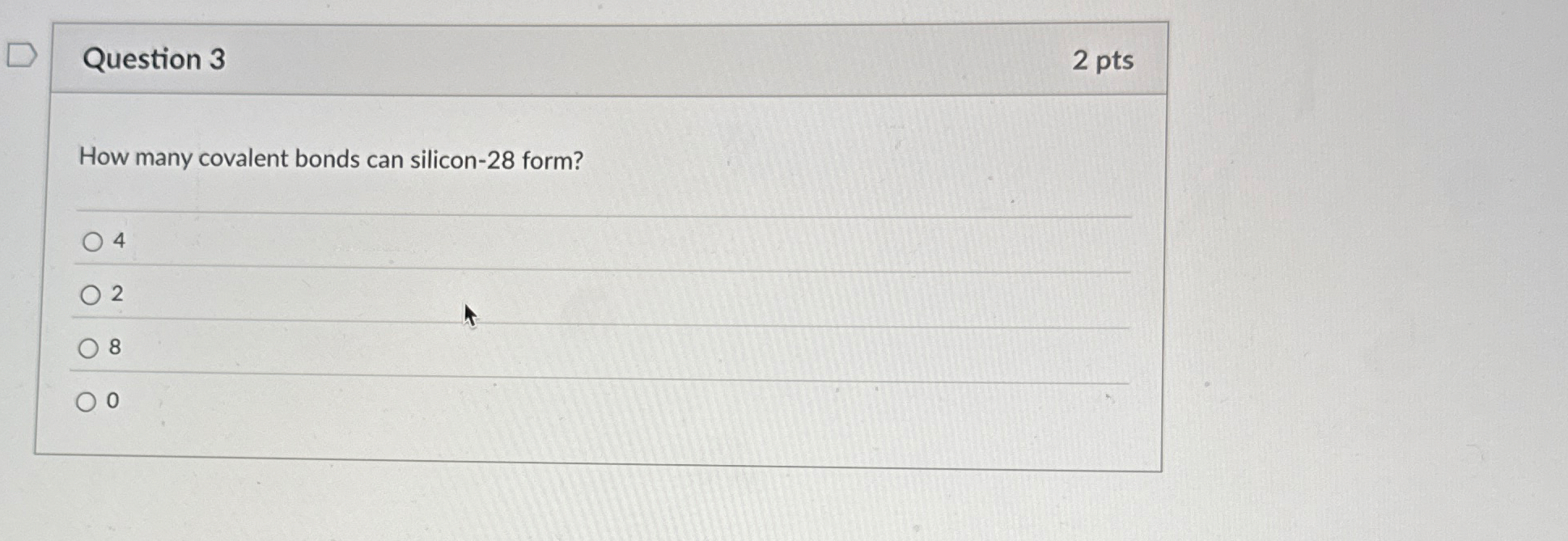 Solved Question 32 ﻿ptsHow many covalent bonds can | Chegg.com