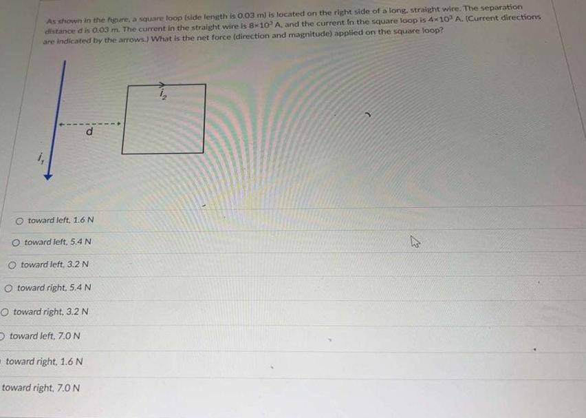 Solved As shown in the kgeme, a square ioop iside lenath is | Chegg.com