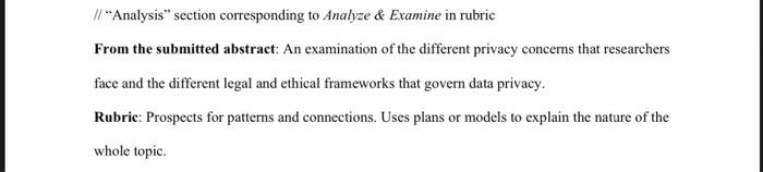 Solved Has to be a 2-3 paragraphs Data Privacy and The | Chegg.com