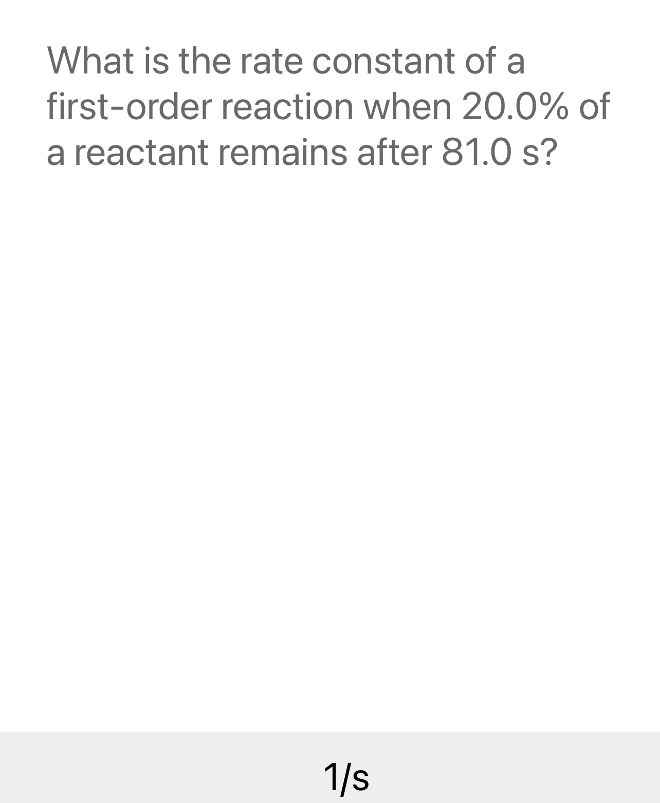 Solved What is the rate constant of a first-order reaction | Chegg.com