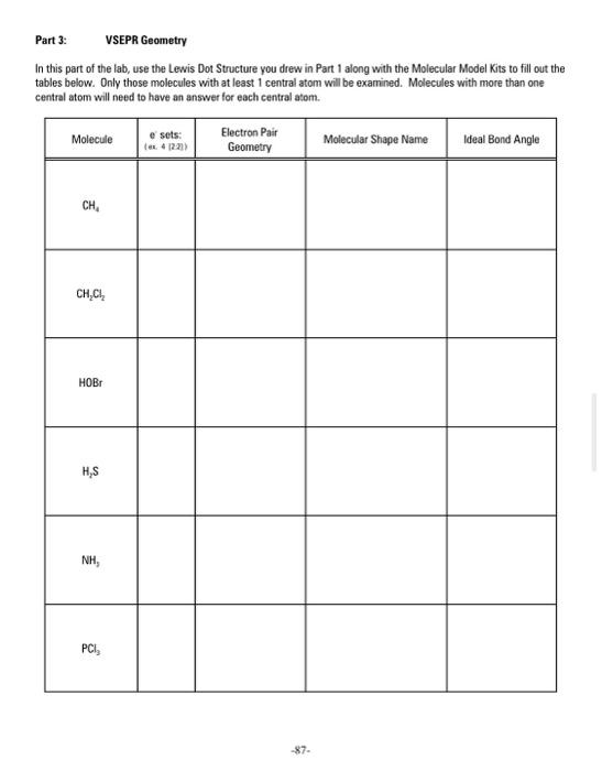 Part 2: Polyatomic lons In this part of the lat, | Chegg.com