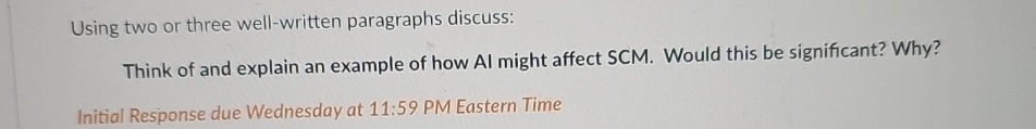 Solved Using two or three well-written paragraphs | Chegg.com