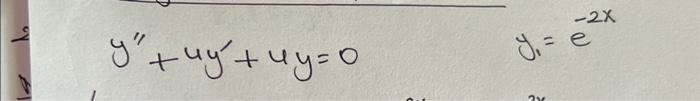 Solved y′′+4y′+4y=0 | Chegg.com