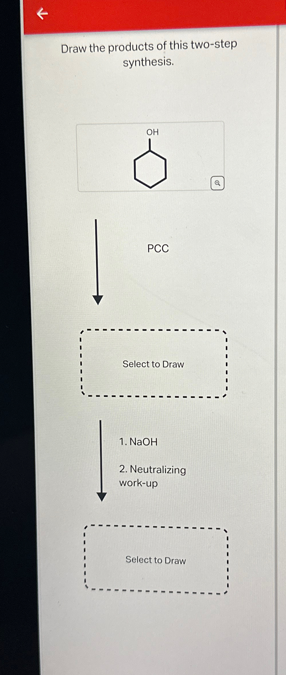 Solved Draw the products of this two-step | Chegg.com