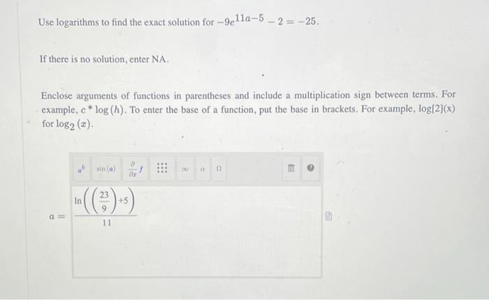 Solved Use logarithms to find the exact solution for | Chegg.com