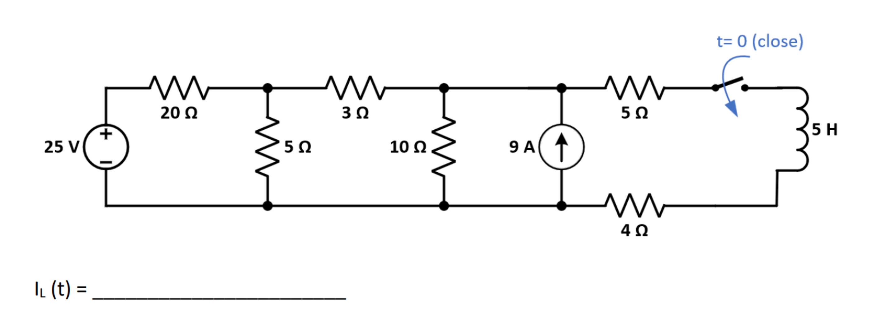 Solved Need help finding the current through the inductor as | Chegg.com