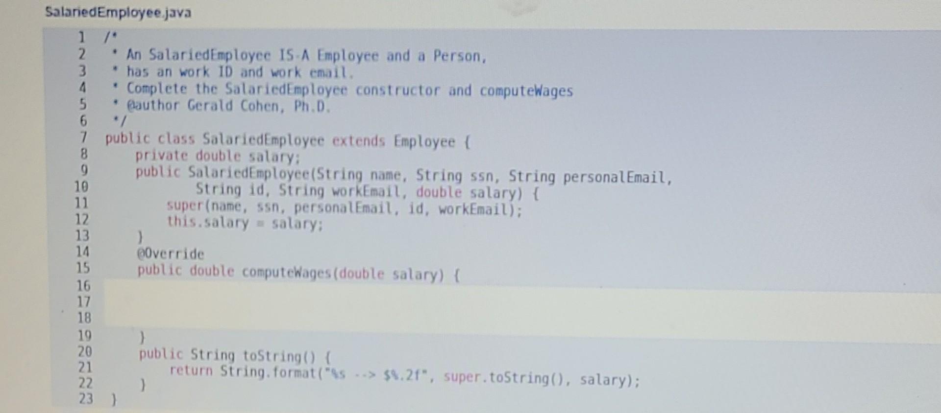 Employee.javaHourlyEmployee.javaPerson.javaI/If p is | Chegg.com