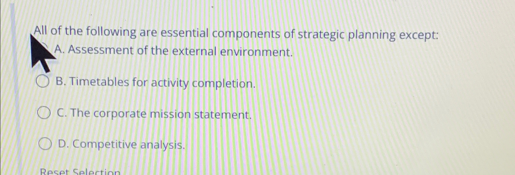 Solved All of the following are essential components of | Chegg.com