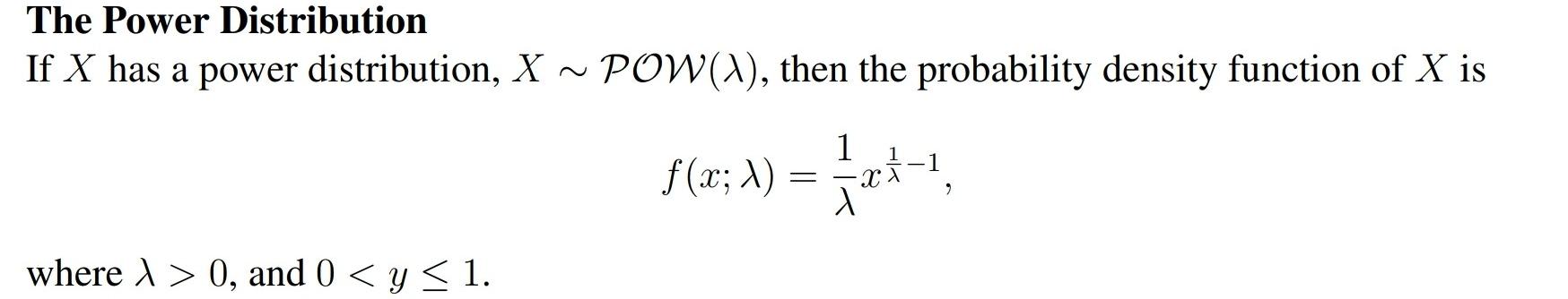 Solved The Power Distribution If X has a power distribution, | Chegg.com