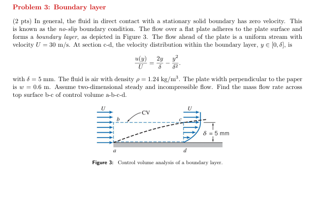 Solved Problem 3: Boundary layer(2 pts) In ﻿general, the | Chegg.com