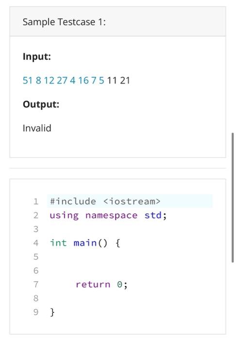 Solved In this question you are asked to read a 10- elements | Chegg.com