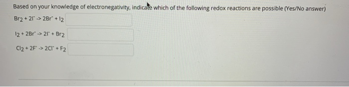 Solved Based on your knowledge of electronegativity, | Chegg.com