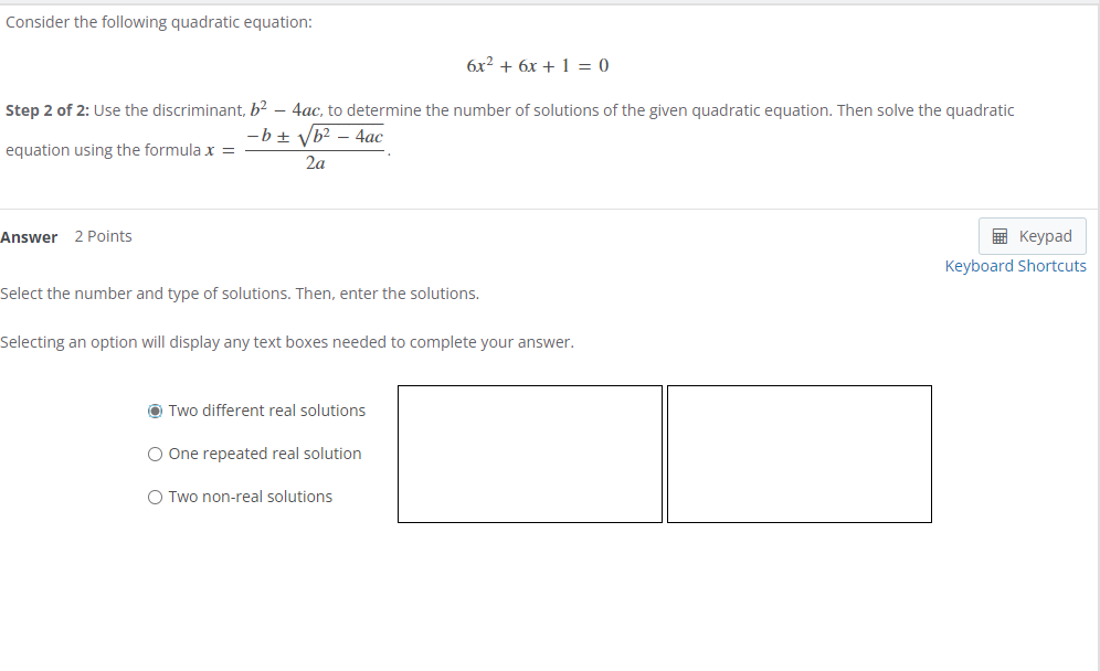 Solved Consider the following quadratic | Chegg.com