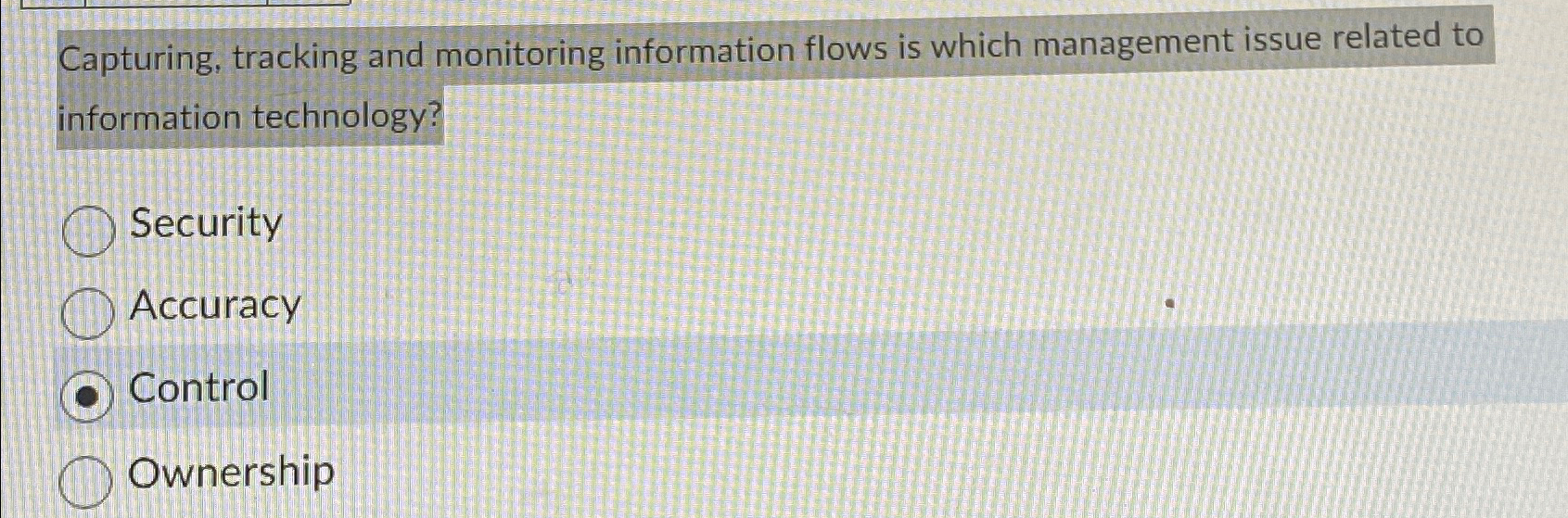 Solved Capturing, tracking and monitoring information flows | Chegg.com