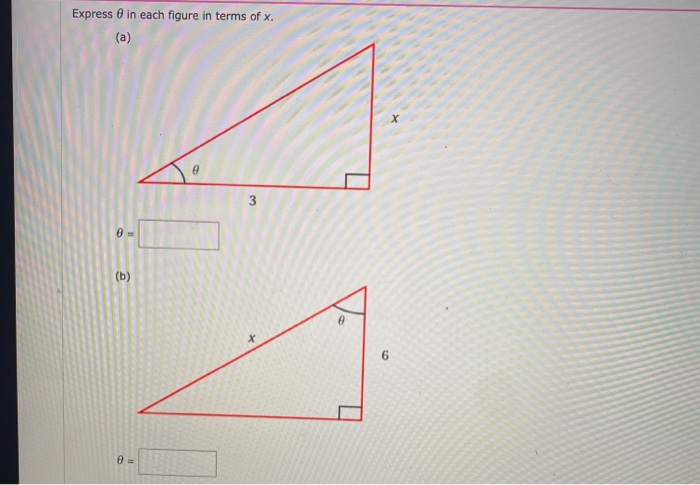 Solved Express In Each Figure In Terms Of X A 3 0 B х Chegg