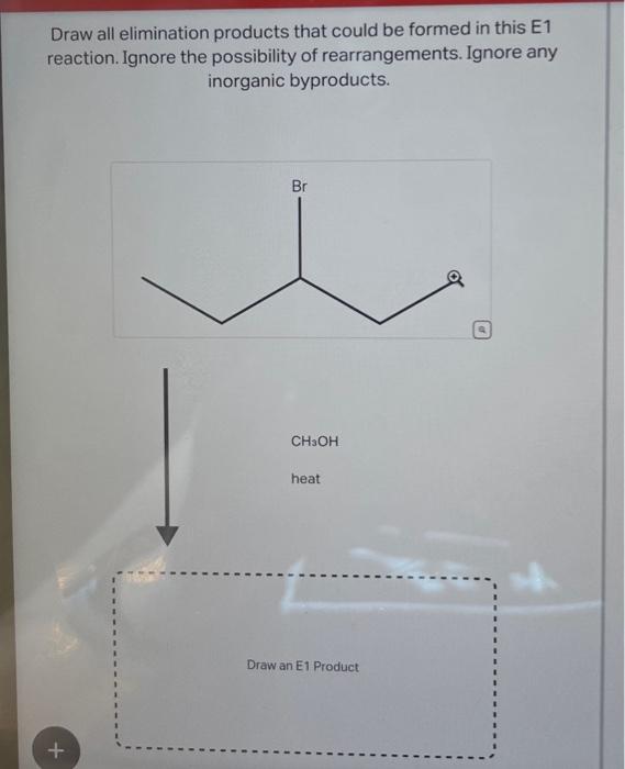 Solved Draw all elimination products that could be formed in | Chegg.com
