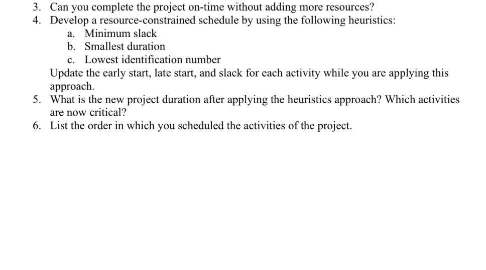Solved Can you complete the project on-time without adding | Chegg.com