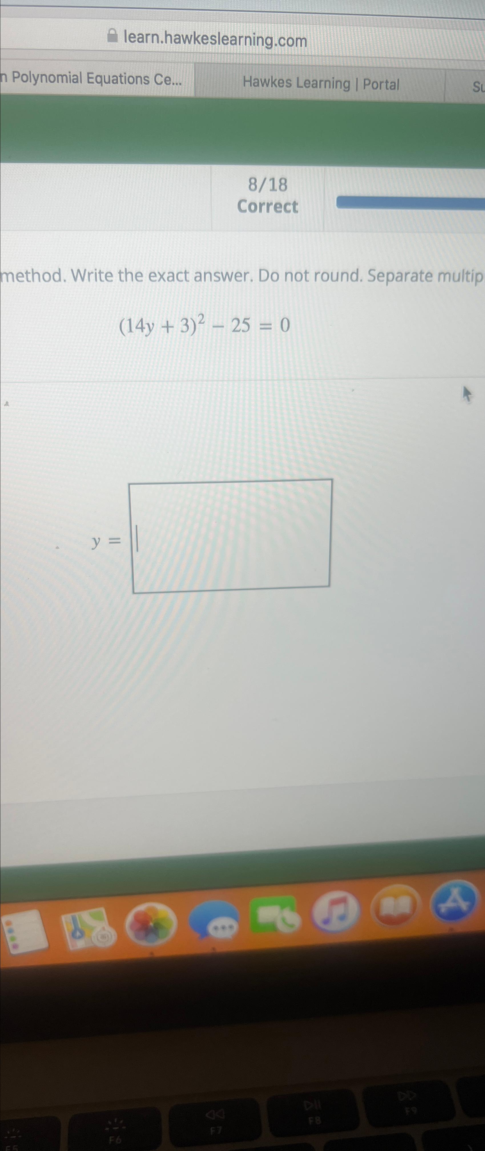 Solved learn.hawkeslearning.comn Polynomial Equations | Chegg.com