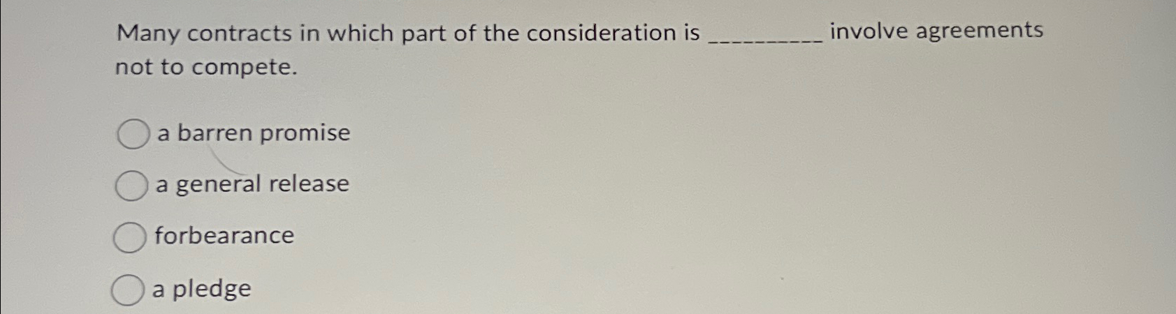 Solved Many contracts in which part of the consideration is | Chegg.com