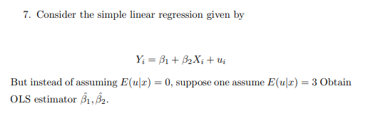 Solved Consider the simple linear regression given | Chegg.com