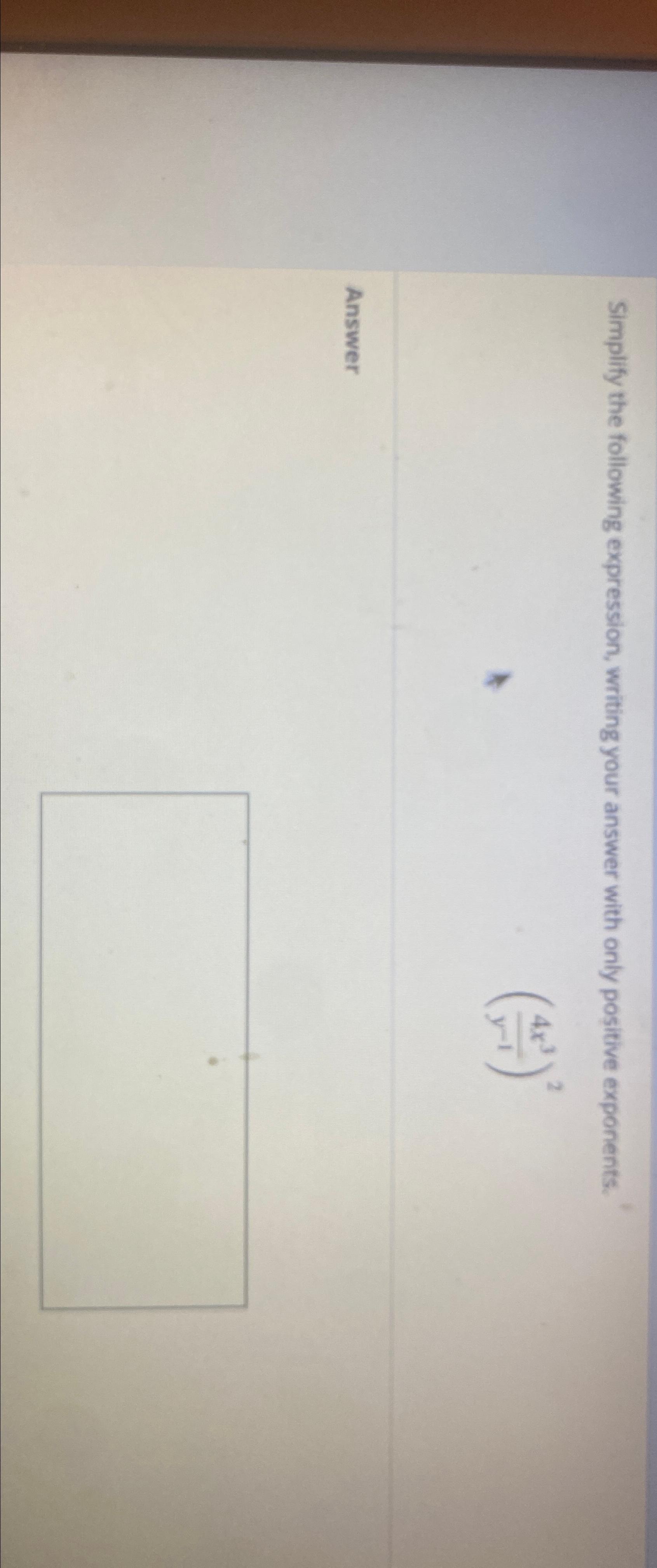 Solved Simplify the following expression, writing your | Chegg.com