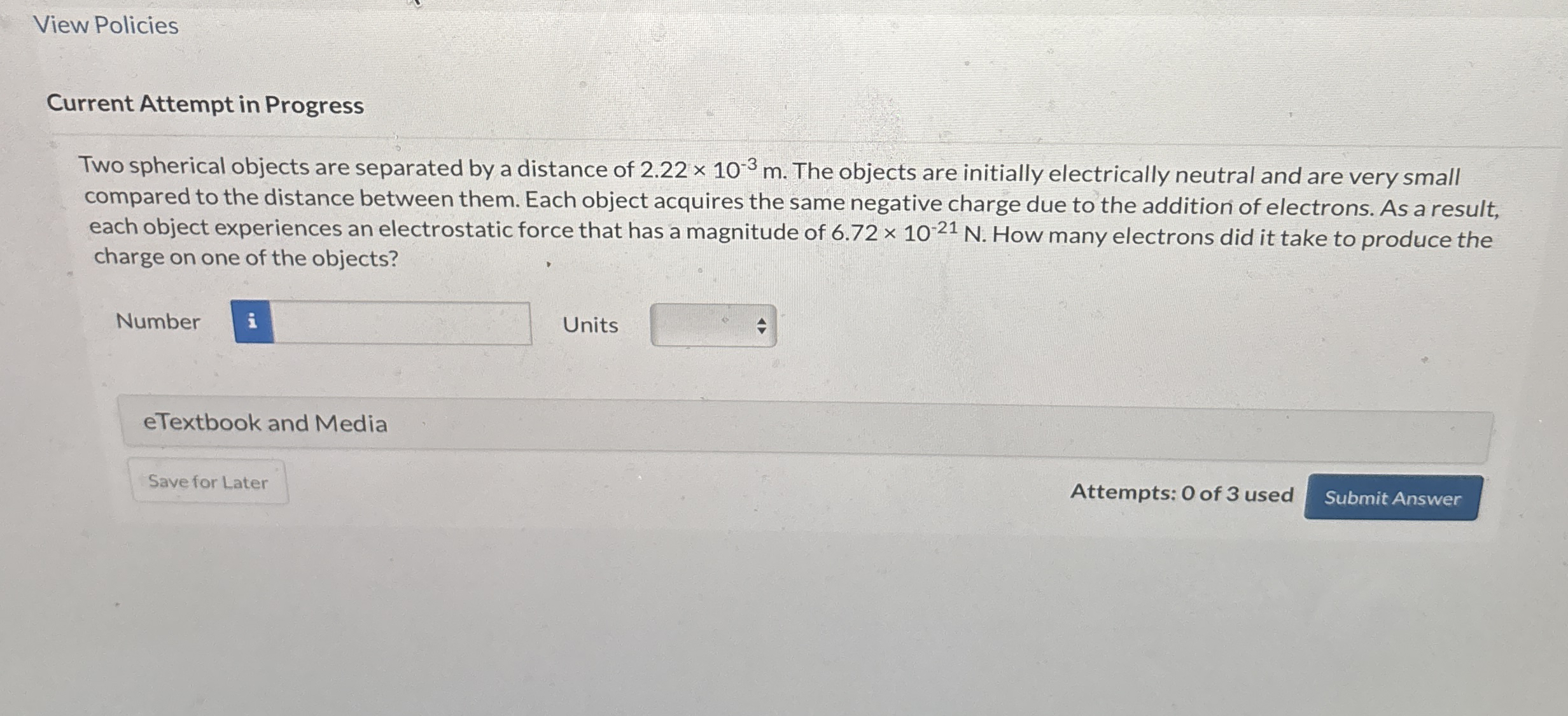 Solved View PoliciesCurrent Attempt in ProgressTwo spherical | Chegg.com