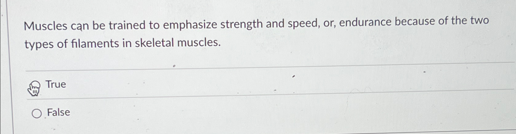 Solved Muscles can be trained to emphasize strength and | Chegg.com