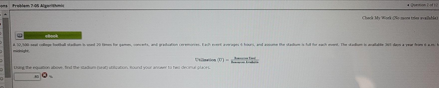 Solved ons Problem 7-05 Algorithmic Question 2 of 12 Check | Chegg.com