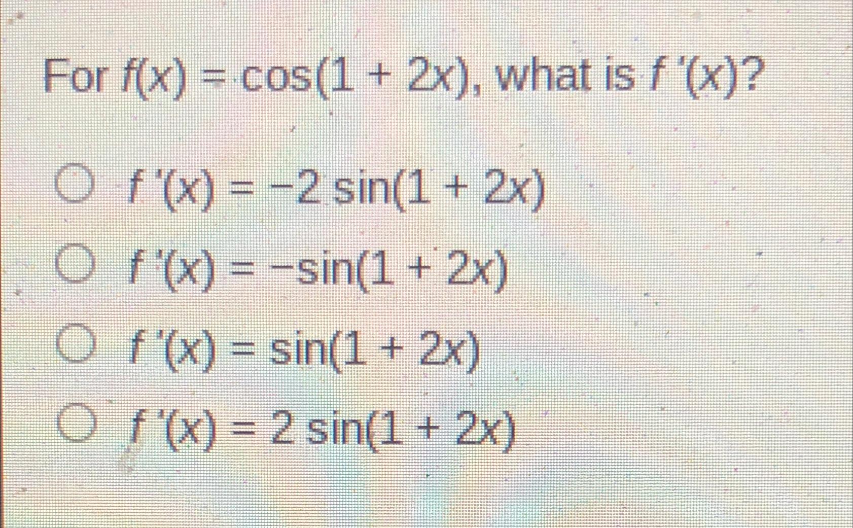 Solved For F X Cos 1 2x ﻿what Is