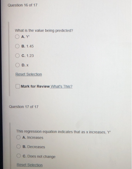 Solved Part 3 of 3 - Problems - Regression equation practice | Chegg.com
