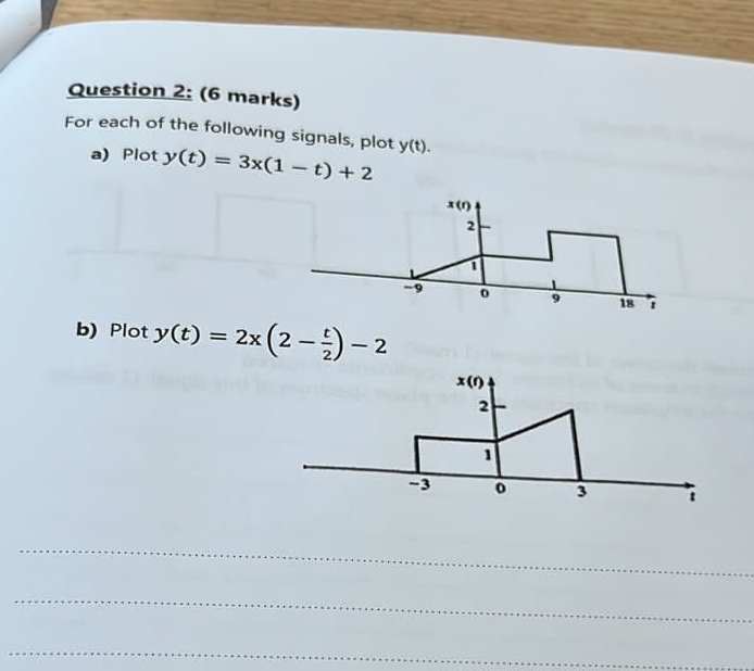 Solved Question 2: (6 ﻿marks)For each of the following | Chegg.com