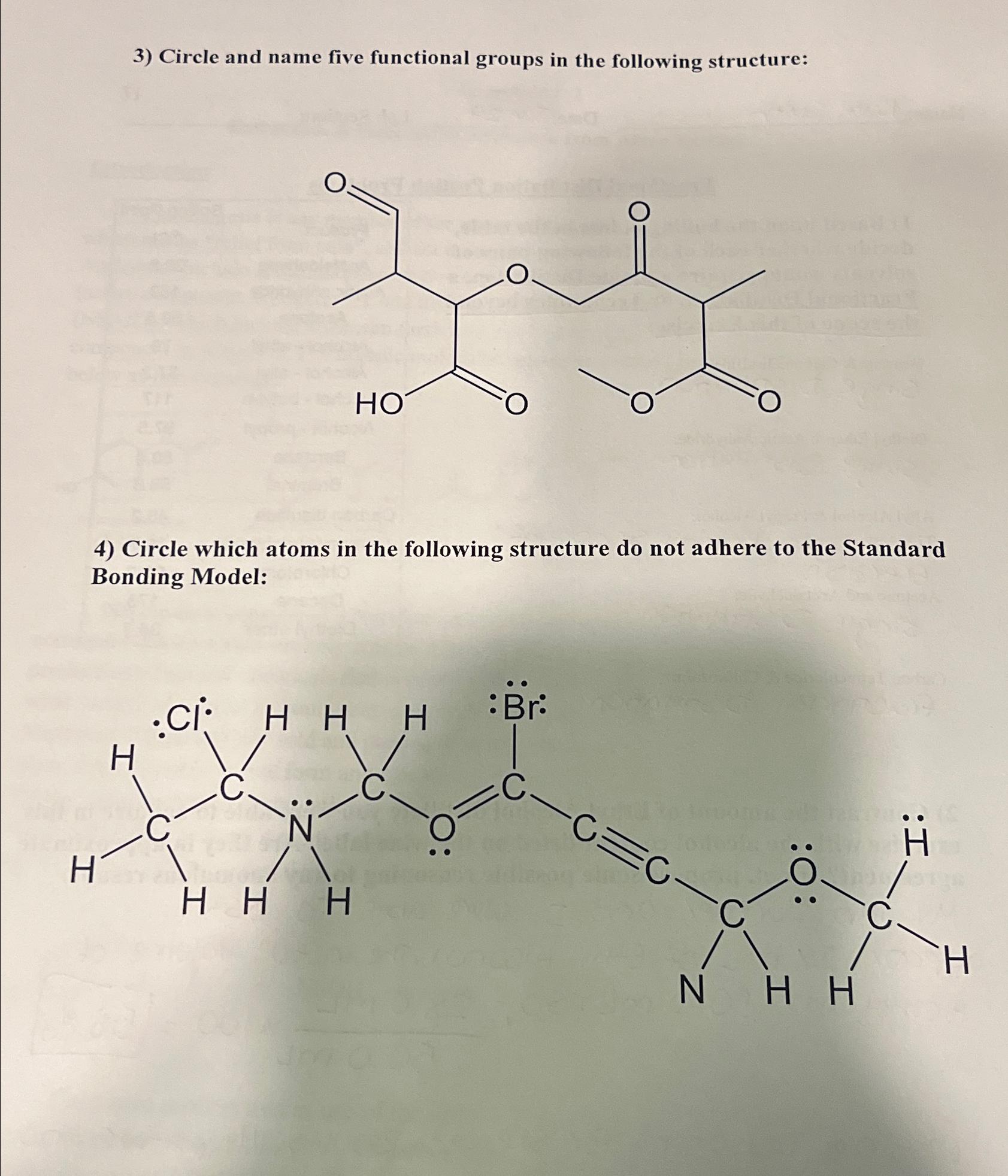 Solved Circle and name five functional groups in the | Chegg.com