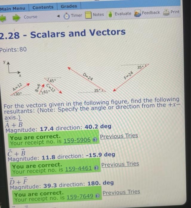 Solved For the vectors given in the following figure, find | Chegg.com