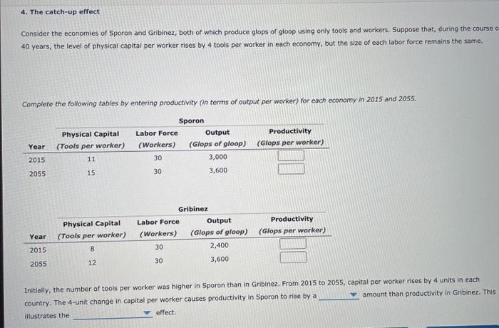 Solved 4. The catch-up effect Consider the economies of | Chegg.com