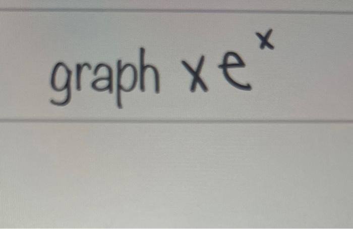 Solved graph xex | Chegg.com