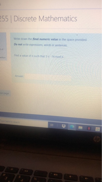 Solved 255 | Discrete Mathematics Write down the final | Chegg.com