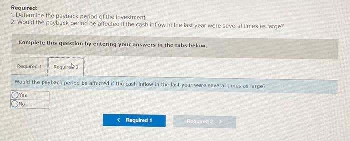 Solved Exercise 12-1 (Algo) Payback Method [LO12-1] The | Chegg.com