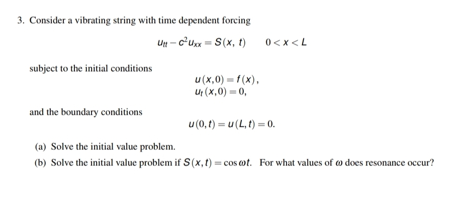 Solved Consider a vibrating string with time dependent | Chegg.com